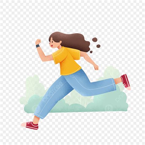 달리기 스프린트 운동 일러스트 소녀 운동 창의성 적합 Png 일러스트 및 Psd 이미지 무료 다운로드 Pngtree