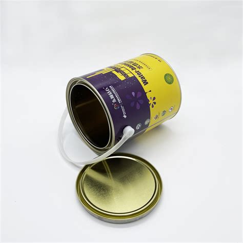 Chemical Round Box Metal Containers 4l Metal Tin Cans With Metal Cover