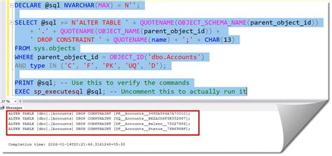 Drop All Constraints On A Table Sql Server Sql Server Guides