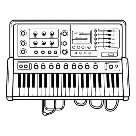 Music Synthesizer Icon Outline Illustration Of Music Synthesizer Vector