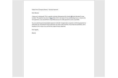 Editable Overdue Payment Email Template Overdue Payment Etsy