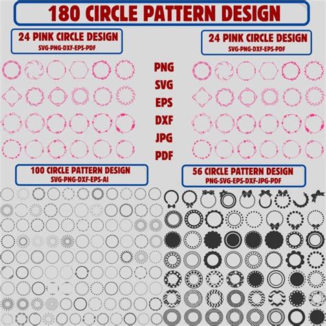 Circle Patterns Svg Etsy