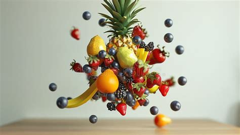 Fruit Fiesta A Vibrant Showcase Of Fresh Produce Stock Illustration Illustration Of Juicy