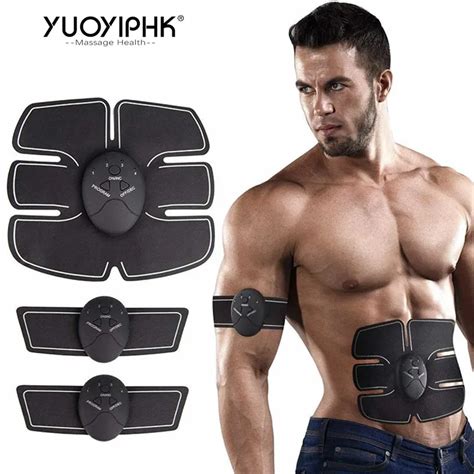 Ems 전기 근육 자극기 Abs 복부 엉덩이 마사지 트레이너 피트니스 조각 체중 감소 바디 마사지기 Aliexpress