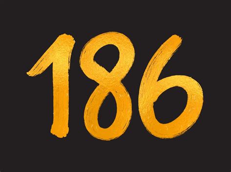 186 Number Logo Vector Illustration 186 Years Anniversary Celebration