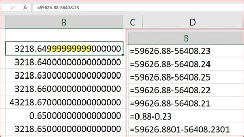 What Is Causing Miscalculation At 11th Decimal Place In A Simple Subtraction Equation R Excel