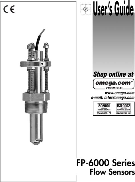 Omega Engineering Flow Sensors Fp Users Manual High Performance Sensor