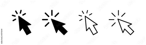 Click Icon Vector Pointer Arrow Sign And Symbol Cursor Icon Stock Vector Adobe Stock