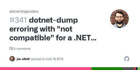 dotnet dump erroring with not compatible for a core process