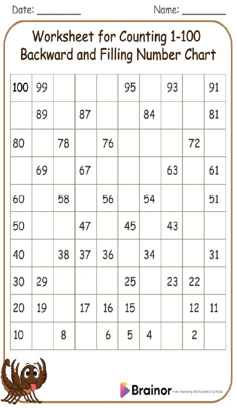 30 Counting Worksheets 1 100 Free Printable