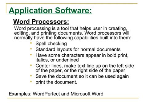 Introduction To Computer Software Ppt