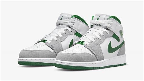Air Jordan 1 Mid Gs Grey Pine Green Where To Buy Dc7248 103