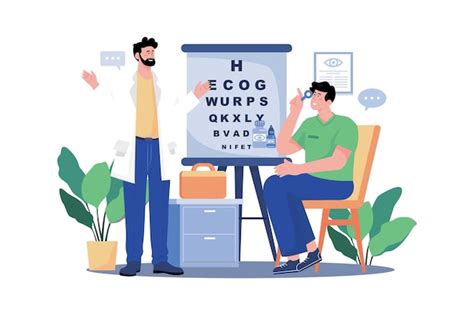 Premium Vector Eye Checkup Illustration Concept On White Background