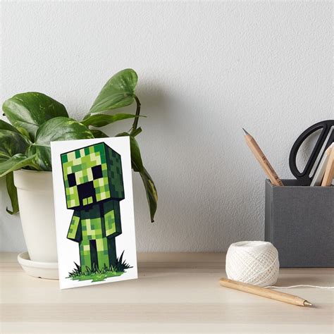Adorable Minecraft Creeper Poster For Sale By Lyssasmindart Redbubble