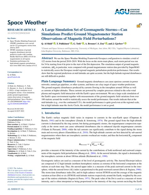Pdf A Large Simulation Set Of Geomagnetic Storms Can Simulations