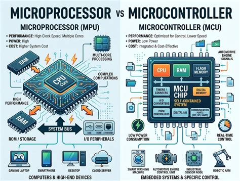 Microcontroller Vs Microprocessor Explained Differences Uses