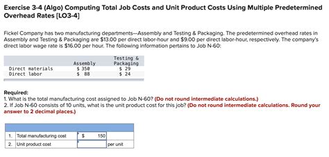 solved exercise 3 4 algo computing total job costs and