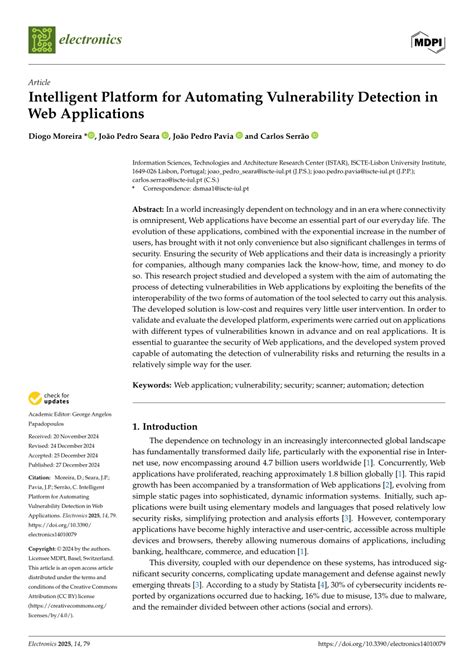 Pdf Intelligent Platform For Automating Vulnerability Detection In