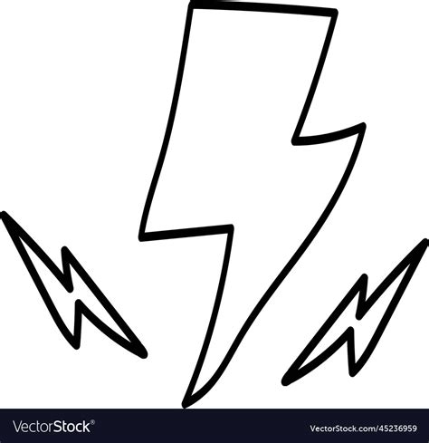 Thunder Royalty Free Vector Image Vectorstock
