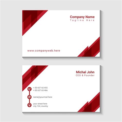 현대적이고 창의적인 명함 템플릿 프리미엄 벡터