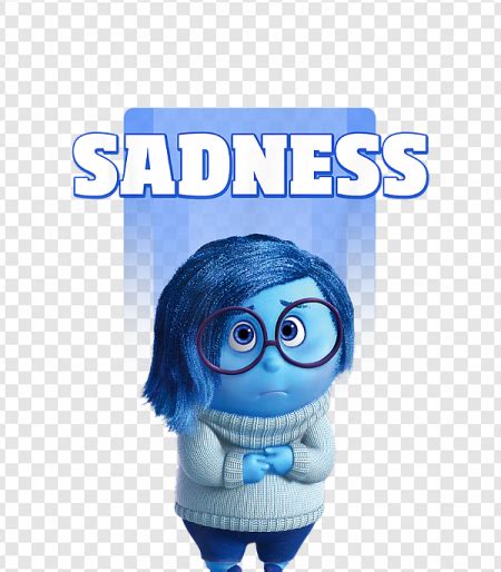 Sadness From Inside Out Pixar Animated Emotion Free Png