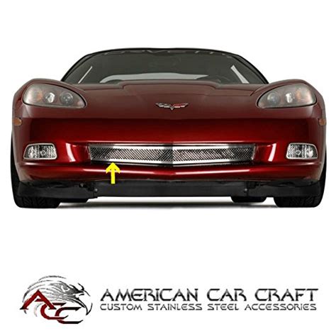C6 Corvette Front Bumper Grille Laser Mesh Polished Stainless Steel