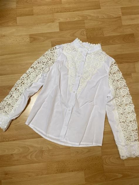 Білосніжна блузочка з мереживом 🌈🌈🌈 — ціна 780 грн у каталозі Блузи Купити жіночі речі за