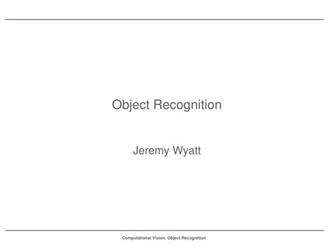 Ppt Object Recognition Powerpoint Presentation Free Download Id429823