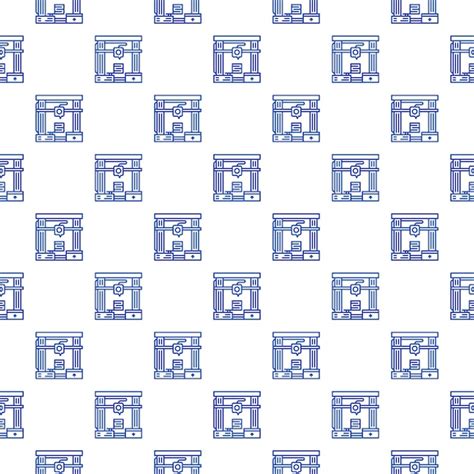 Premium Vector 3d Printer Vector Thin Line Seamless Background