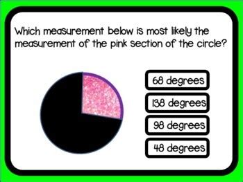 Angles In Circles Easel Assessment Digital Measurement Activity