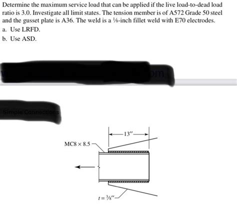 solved determine the maximum service load that can be