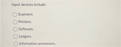 Solved Input Devices