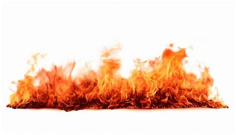 Premium Ai Image Fire Elevation Side View Isolated On White