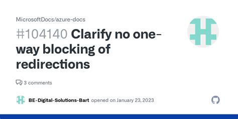 Clarify No One Way Blocking Of Redirections Issue 104140