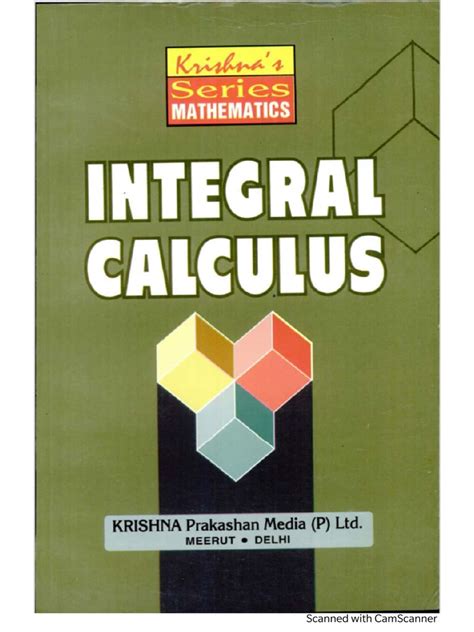1 And 2 Chapters Integrals Krishna Series Pdf Integral Limit Mathematics