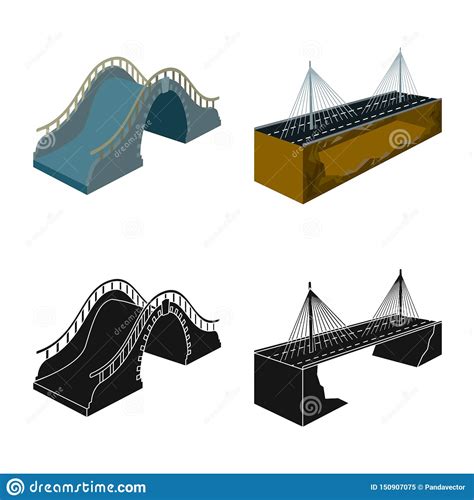 Isolated Object Of Connection And Design Sign Collection Of Connection And Side Stock Vector