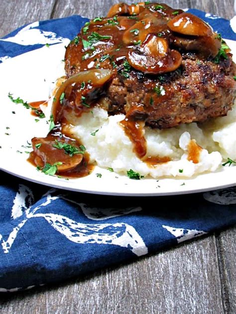 Best Salisbury Steak ~ Beef Patties In Rich Mushroom Gravy ~ A Gouda Life