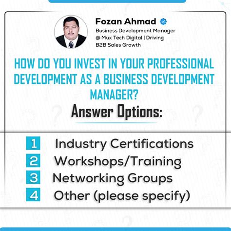 Fozan Ahmad On Linkedin Bdmgrowth Professionaldevelopment