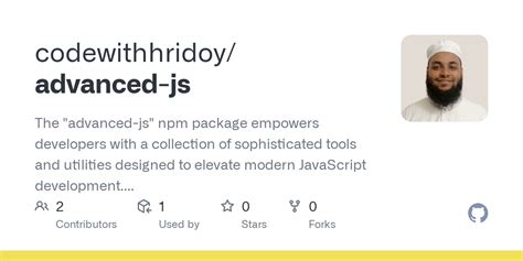 github codewithhridoy advanced js the advanced js npm package