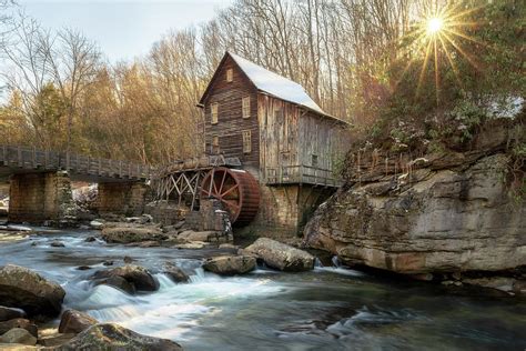 Glade Creek Grist Mill In Winter Photograph By Susan Rissi Tregoning