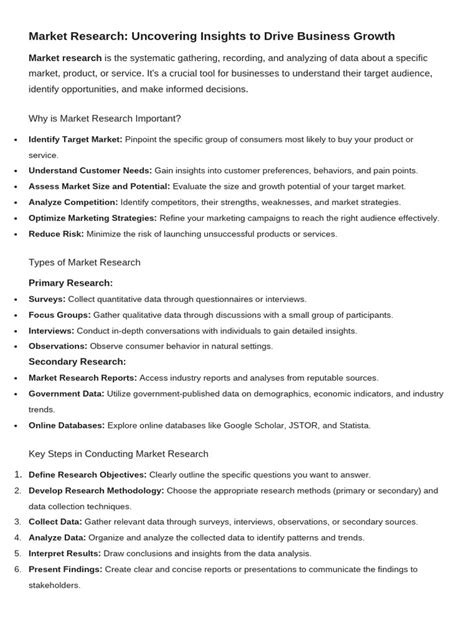 Market Research Pdf Marketing Research Methodology
