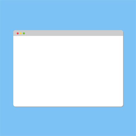 Premium Vector Simple Browser Window On Blue Back Ground