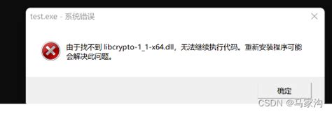 由于找不到 Ibcrypto 1 1 X64 Dll或者libssl 1 1 X64 Dll，无法继续执行代码问题 Libcrypto Dll在哪个路径下 Csdn博客