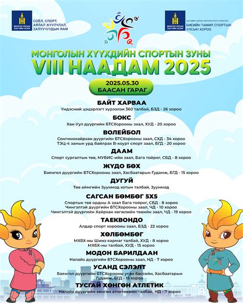 Биеийн 🔴МОНГОЛЫН ХҮҮХДИЙН СПОРТЫН ЗУНЫ Viii НААДМЫН ЭНЭ ӨДРИЙН ХУВААРЬ Соёл спорт аялал