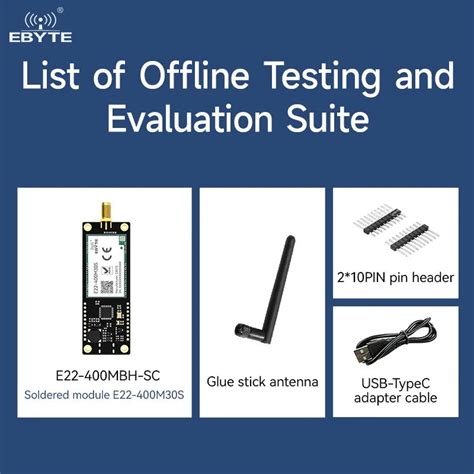 Ebyte E22 400mbh Sc Secondary Development Rf Transceiver Offline Test Evaluation Kit Lora Module