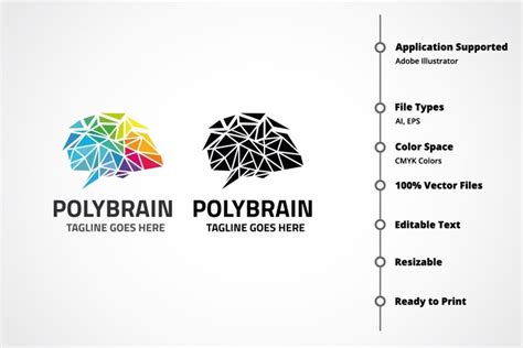 Polygon Brain Logo 674574