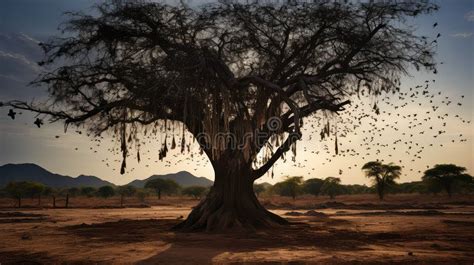 Roosting Bat Tree Stock Illustration Illustration Of Generated 373051872