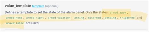 Template Alarm Control Panel How To Personalize Value Template Configuration Home