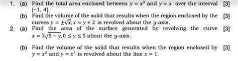 a find the total area enclosed between y x3 and y x over the interval 3
