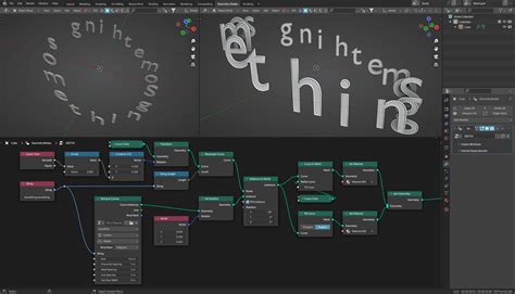Outlined Text And Fill For Each Instance Geometry Nodes Blender Stack Exchange